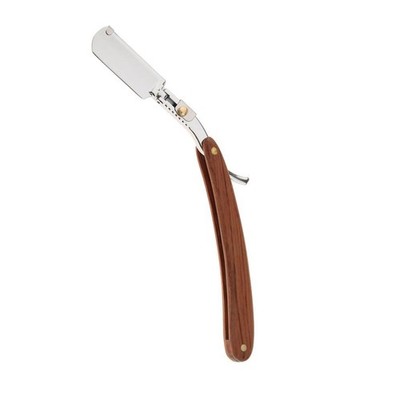Folding Steel Wooden Handle Barber Straight Cut Throat Shaving Razor ...