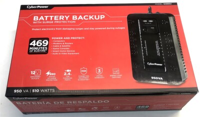 CyberPower 950VA Battery Back-Up System UPS 12 Outlet Surge Protector ...