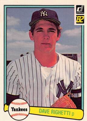 1982 Donruss Baseball Dave Righetti Rookie Card #73 NM/MT NEW YORK ...