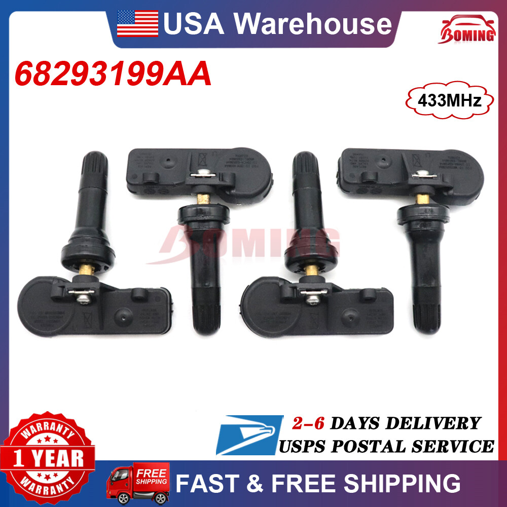 68293199AA NEW Tire Pressure Sensor TPMS 4PCS For Dodge Ram 1500 DT ...