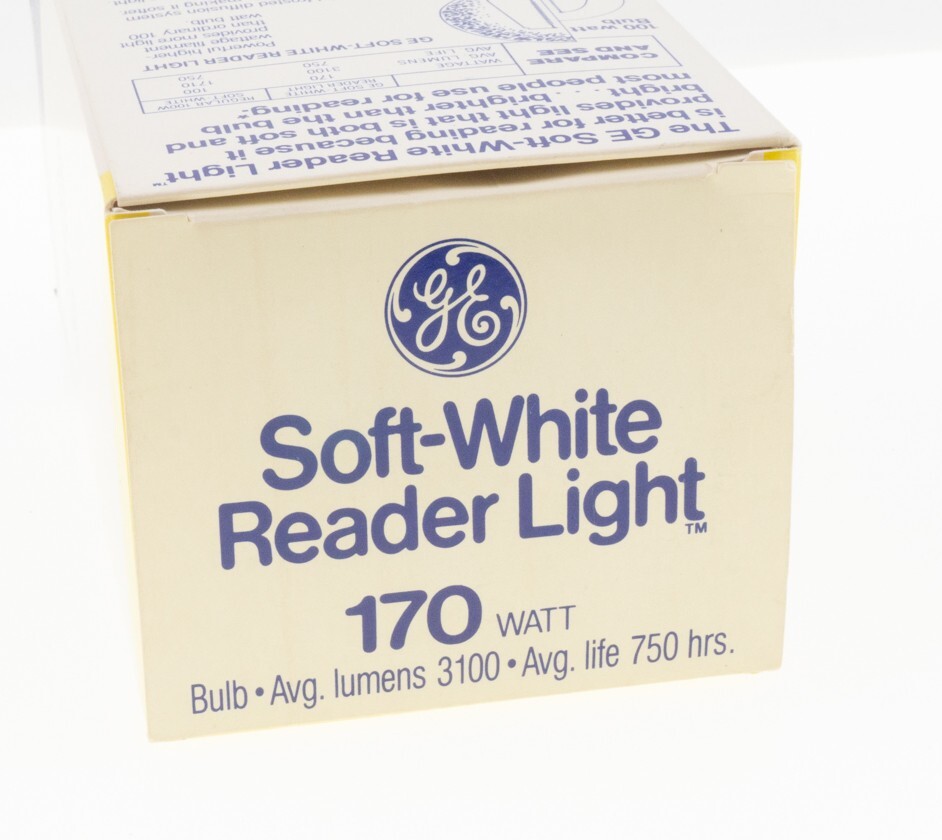 Vtg GE 170 Watt Soft White Reader Light New Old Stock w/fact Sheet ...