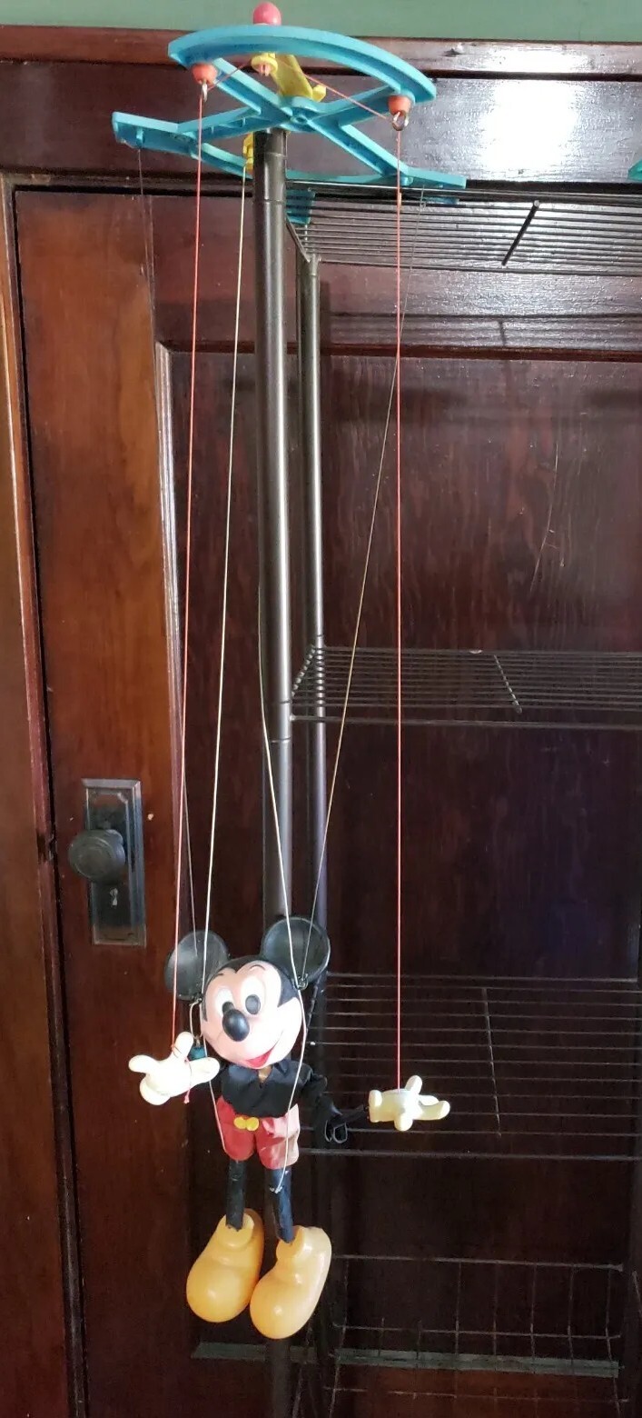 Walt Disney Mickey Mouse Marionette String Puppet-Madison, Inc.-1977 | eBay
