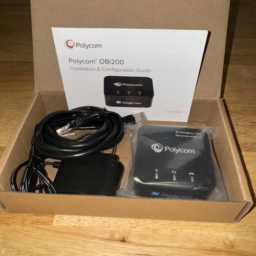 Polycom OBi200 1-Port VoIP Phone Adapter w/ Google Voice + Fax For Home ...
