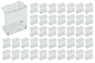 ☀LEGO New 50x Trans-Clear Transparent Wall Elements 1x2x2 Clear White ...