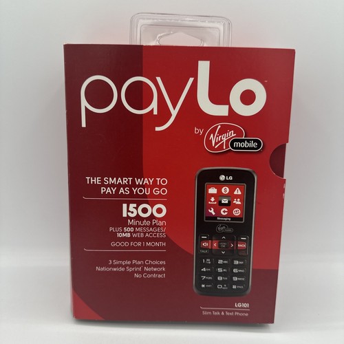 2010 SEALED LG101 Virgin Mobile Slim Talk & Text Cell Phone Prop Movie ...