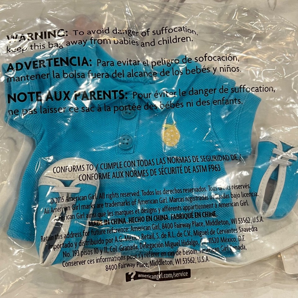 Bitty Baby Boy American Girl Sunny Fun Outfit New in Bag for 15" Dolls ...