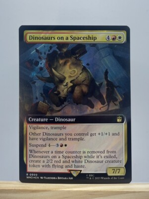 DINOSAURS ON A SPACESHIP (Extended Art Surge Foil) - WHO #0999 Doctor ...