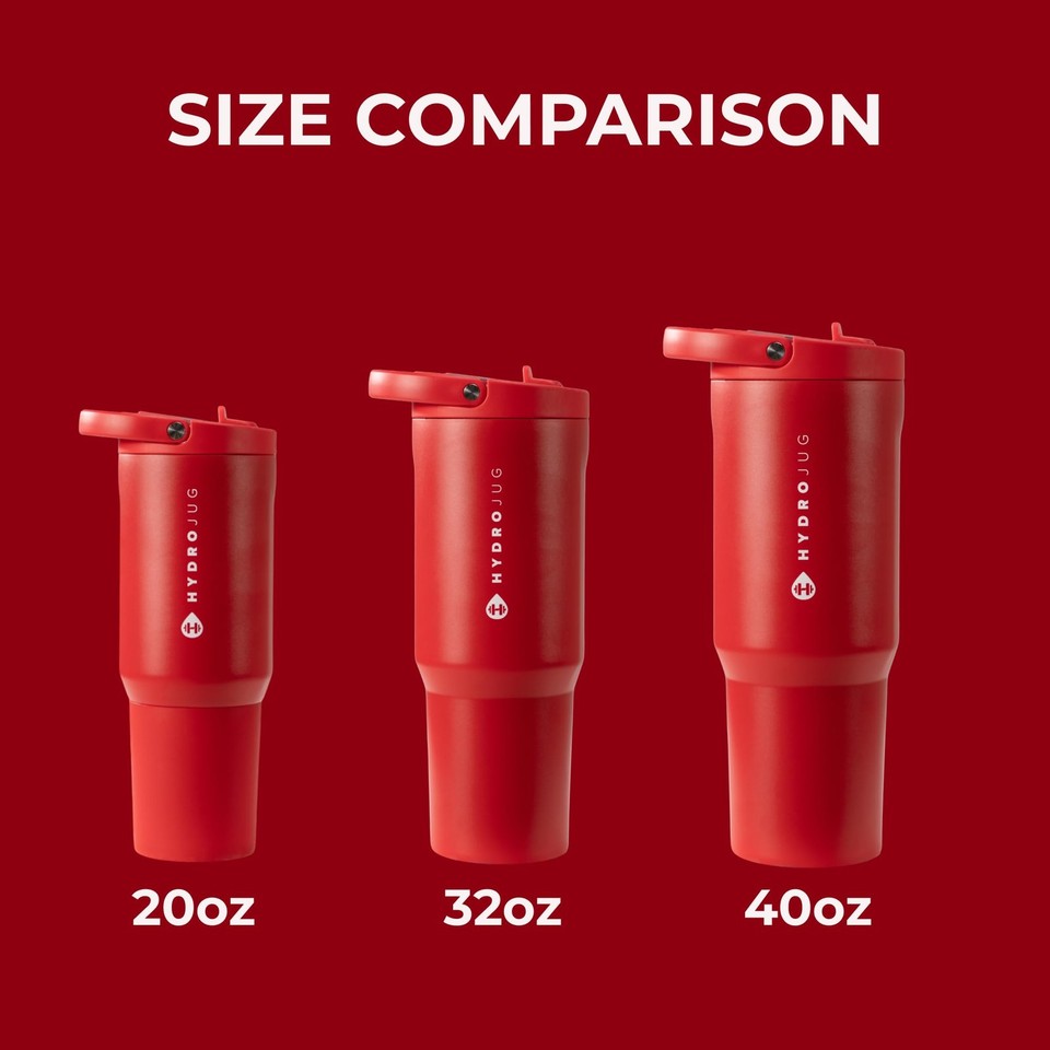 HydroJug Sport - Stainless Steel Tumbler with Straw, Vacuum Insulated ...