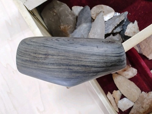 Archaic Banded Slate Pipe Artifact Arrowhead Bannerstone | eBay