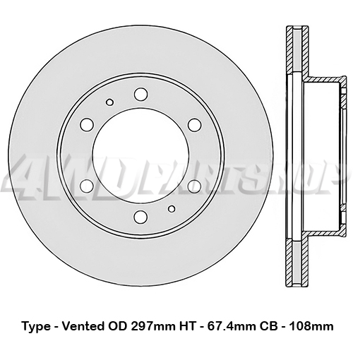 Front Disc Brake Rotor For~Hilux KUN26R 3.0L 4 Cyl DI 1KDFTV 16V 2011 ...