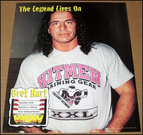 1999 Bret Hart Full Page Magazine Photo 8.75x10.75 Wrestling WCW WWF ...
