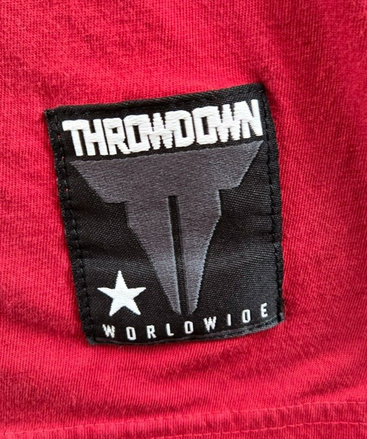 Affliction Shirt Mens XL Red Throwdown Premium Spellout Mens T Shirt MMA VTG Y2K | eBay