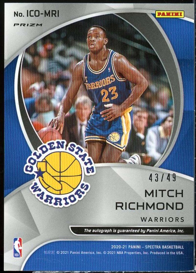 Mitch Richmond Card 2020-21 Panini Spectra Icons Autographs #4 | eBay