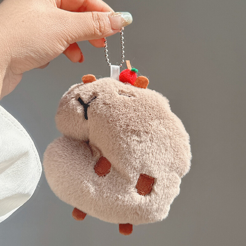 Capybara Plush Doll Star Squeak Toy Cartoon Star Keychain Pendant Soft ...