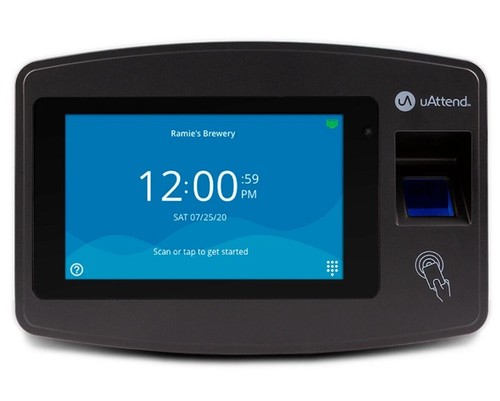 uAttend JR2000 Cloud Connected Biometric Touch Tablet Fingerprint PIN ...
