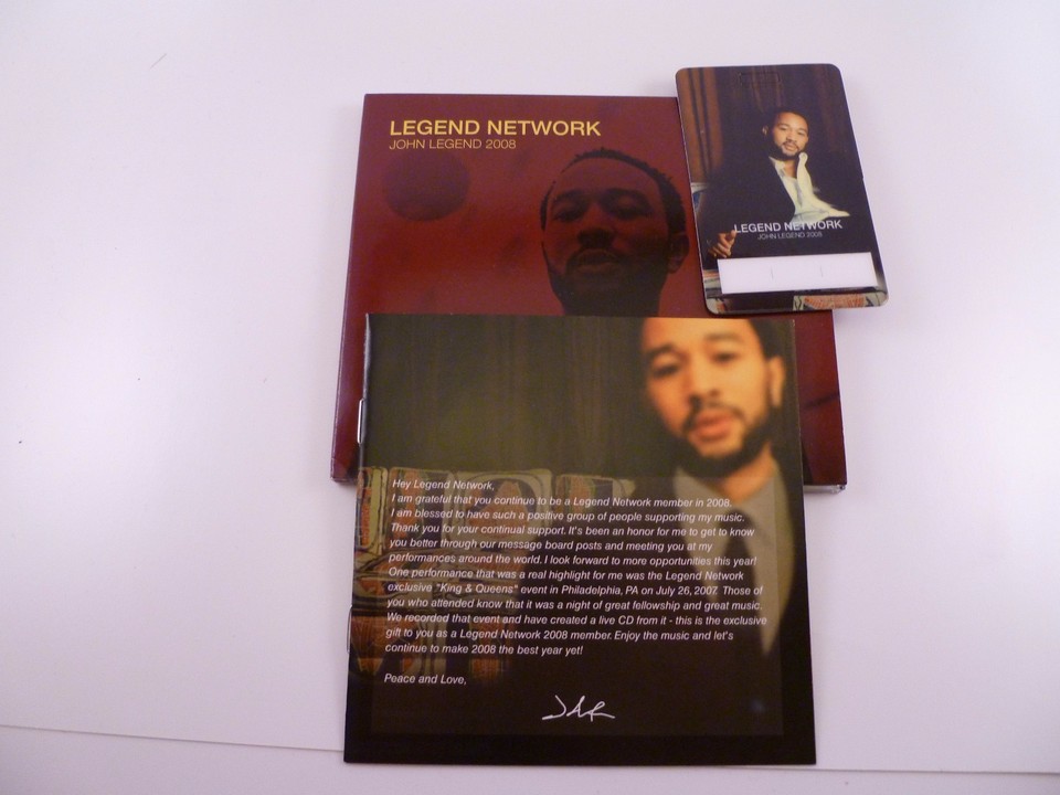 NEW John Legend - 2008 Legend Network - fan club CD rare! | eBay