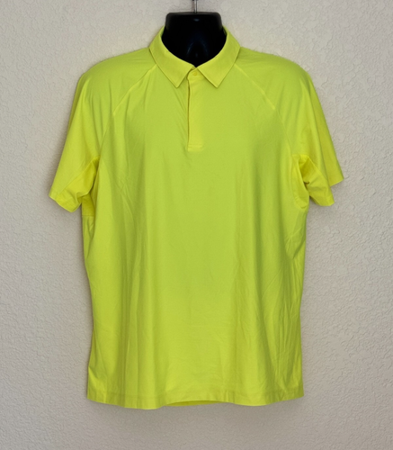 Lululemon Snap Button Front Performance Polo Men's Neon Yellow ...