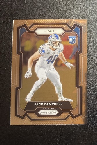 JACK CAMPBELL (RC)- 2023 PANINI PRIZM ROOKIE CARD #330 DETROIT LIONS | eBay