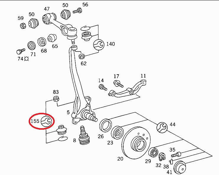 MERCEDES W116 Front Lower Boot Kit for Control Arm Ball Joint Set of 2 ...