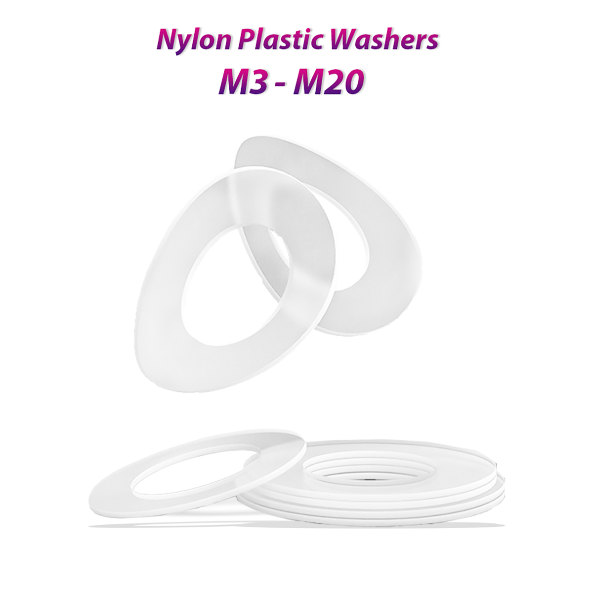 Microplate Washers Clear Nylon - Assorted Metric Sizes From M3 To M20 ...