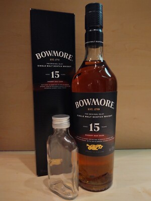 Bowmore 15 Sherry Oak Cask Single Malt Scotch Whisky, Sample, Probe ...