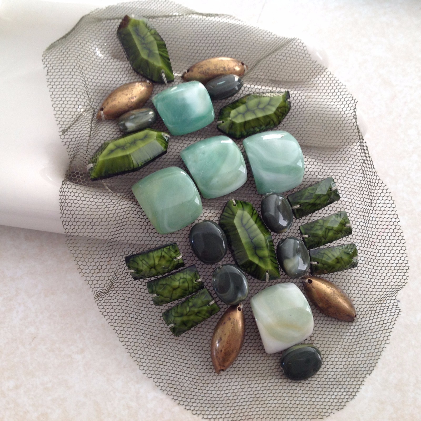 appliques beaded 1.5X3.5" netting hand sewn 1pc | eBay