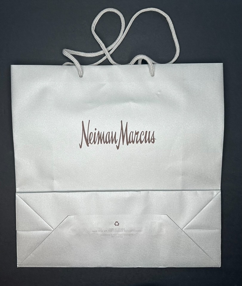 Large Neiman Marcus Logo Empty Paper Shopping Bag, Rope Handle, 16”x 16 ...