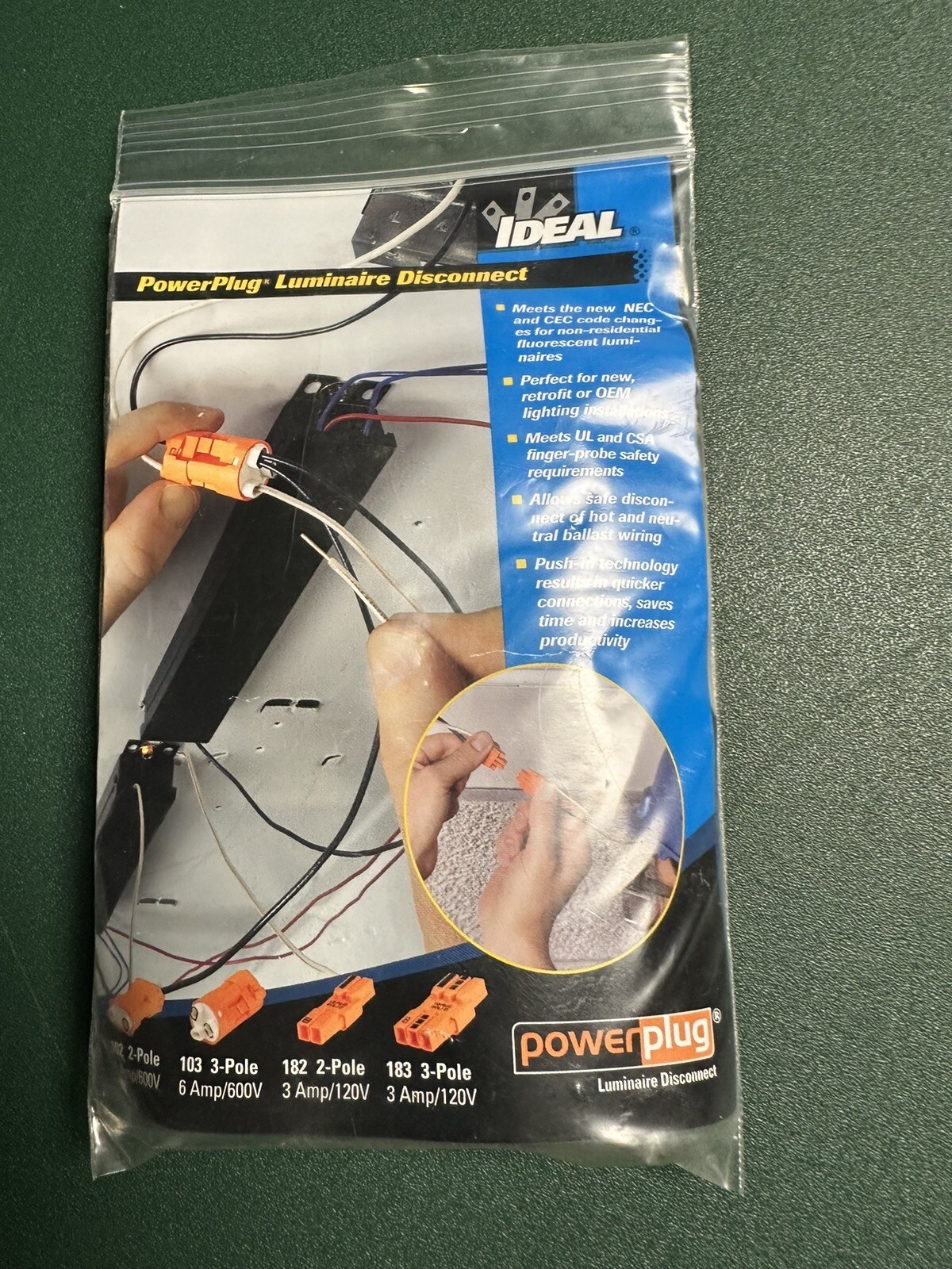 Ideal 30-102 Luminaries Disconnect Power Plug Pack Of 10 783250640447 ...