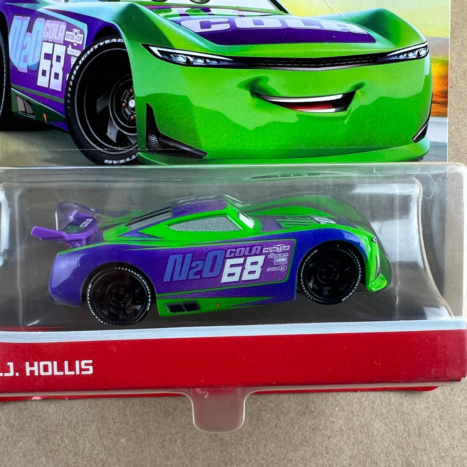 Disney Pixar Cars H.J Hollis N20 Cola 68 Green Purple 1:55 Scale Mattel ...