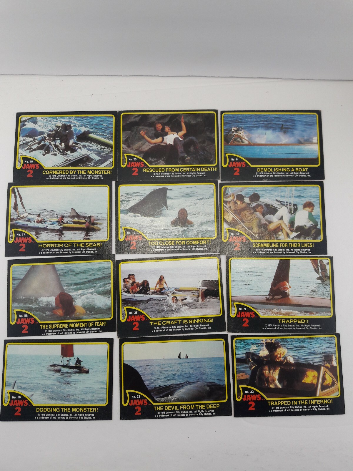 1978 Topps JAWS 2 Trading Card Lot 12 cards | eBay