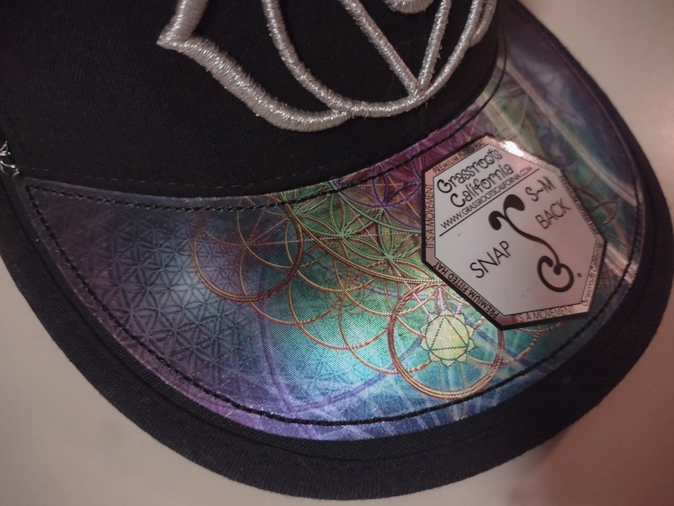 Grassroots California Snapback Hat S/M Ajna Third Eye Embroidery ...