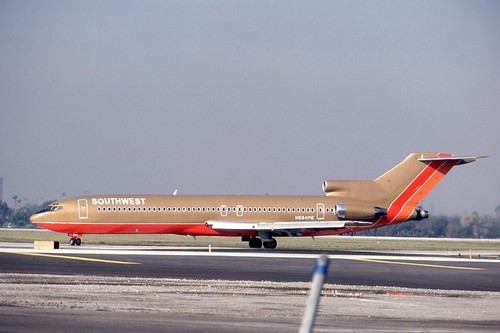 Southwest Airlines Boeing 727-200 old colors N564PE 1984 - Kodachrome ...