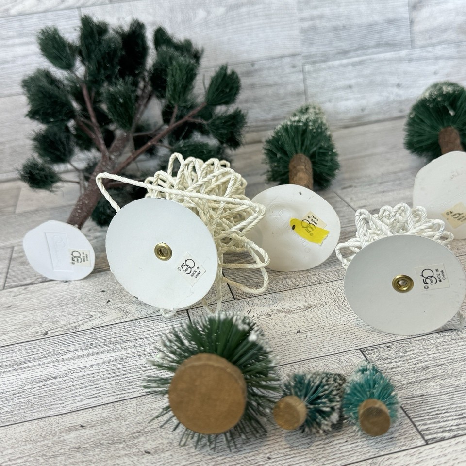 Department 56 Trees Lot Bare Branch Frosted Fir Jack Pine Christmas ...