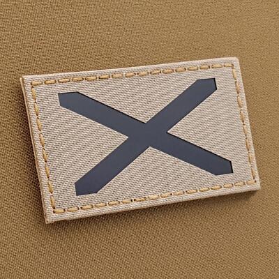 IR Alabama flag sand tan desert Scotland IFF morale tactical hook patch ...