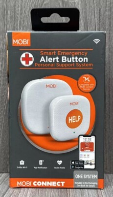 MOBI Emergency Alert Button Smart Wireless Caregiver Support Monitoring ...