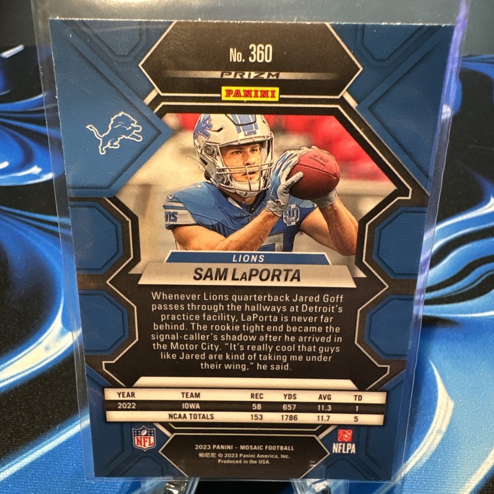 2023 Panini Mosaic Silver Prizm #360 Sam LaPorta RC Detroit Lions | eBay