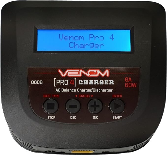 Venom Pro 4 Charger 6A 60W 2-4s Charge Discharger for LiPo, LiHV, LiFe ...