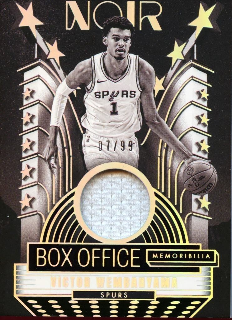 2024-25 Panini Noir - Box Office Memorabilia Victor Wembanyama #BOM-6 / ...