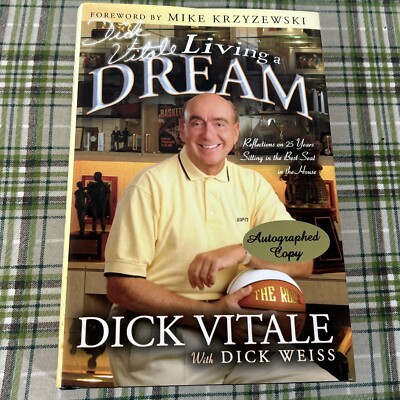 Signed Dick Vitale Living a Dream Dickie V Basketball Announcer 2003 ...