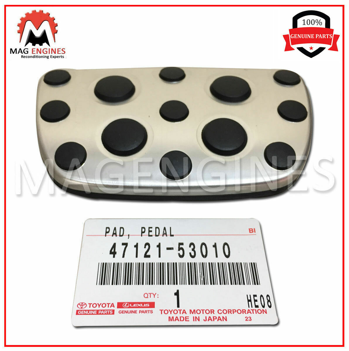 47121-53010 Toyota Pad Brake Pedal 4712153010 Genuine OEM Part online ...