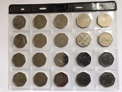 50p - Coin Collectors x 20 - Uncirculated Set - Plastic Wallet - FREE ...