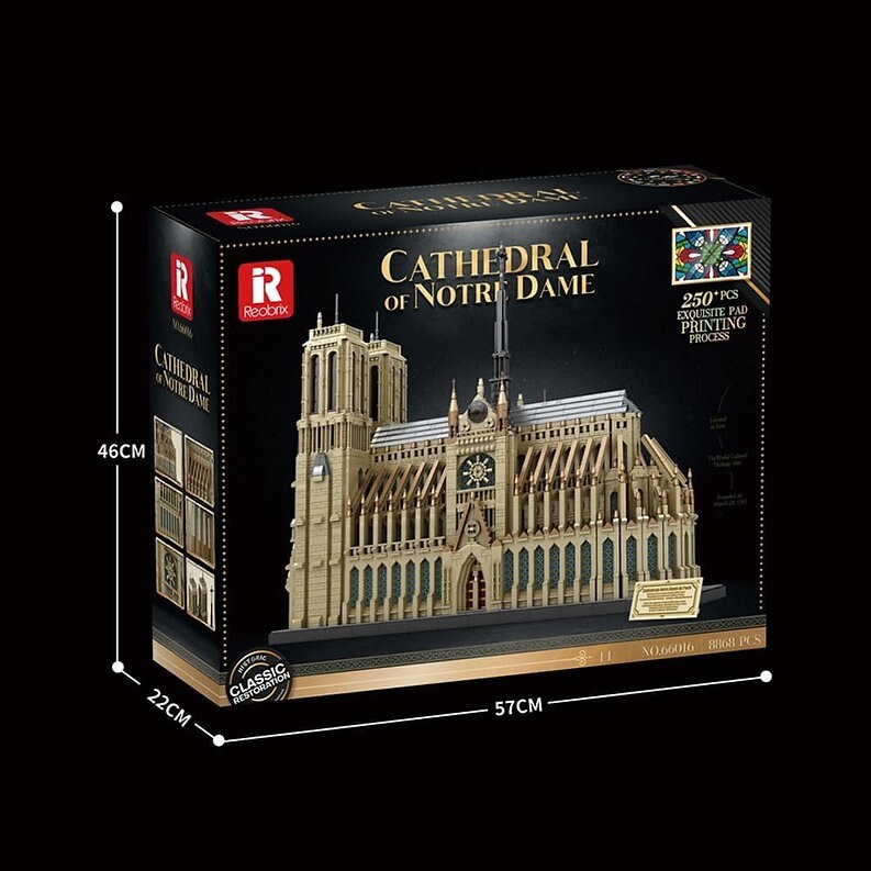 Reobrix 66016 Kathedrale Notre Dame 8868 Teile Wahrzeichen Paris Kirche ...