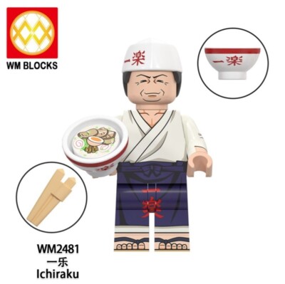 2 inch Custom Naruto Shippuden, Ramen Guy Teuchi Minifigure with Base ...