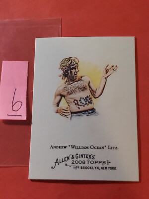2008 Topps Allen and Ginter #283 Andrew Litz, (Air Guitar Champion ...
