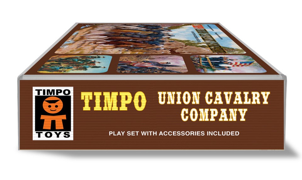 Timpo Union Cavalry Play Set Box and Timpo Confederate Cavalry Play Set ...