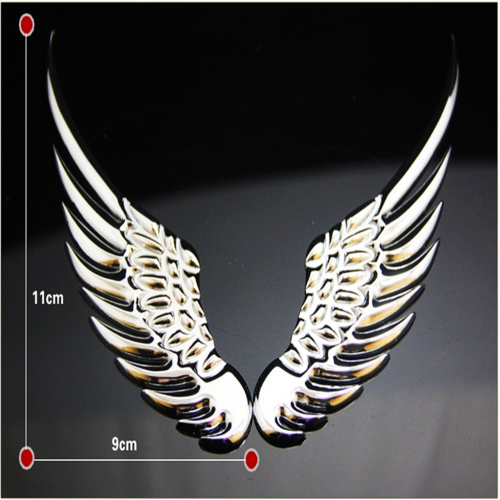 Angels Wings 3D Silver Metal Car Auto Decoration Emblem Badge Decal ...