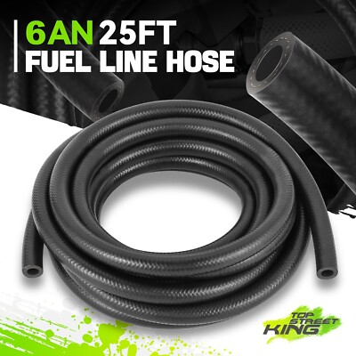 3/8" ID 25FT 6AN NBR Rubber Gasoline/Diesel/Biodiesel/Engine Oil/Fuel ...