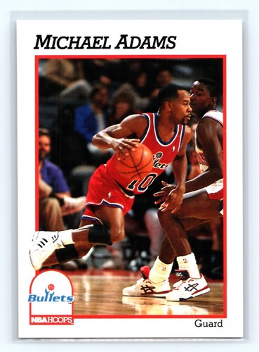 1991-92 NBA Hoops Michael Adams Washington Bullets #443 | eBay