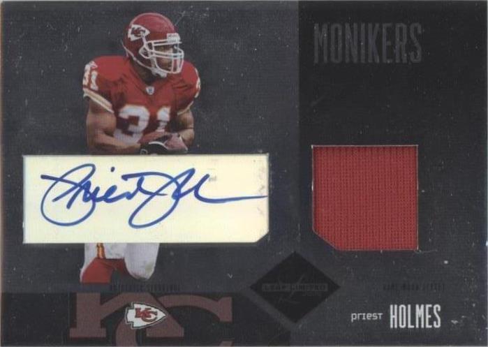 2004 Leaf Limited - Material Monikers Priest Holmes #MM-28 /50 (AU, MEM ...