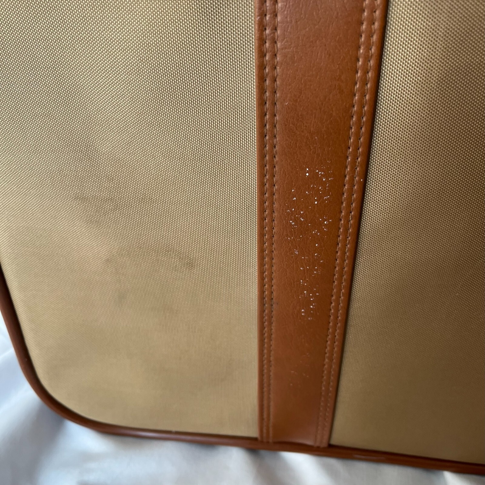 Vtg Samsonite Brown Tan 21x13x7 Handled Suitcase Luggage Brown Soft ...